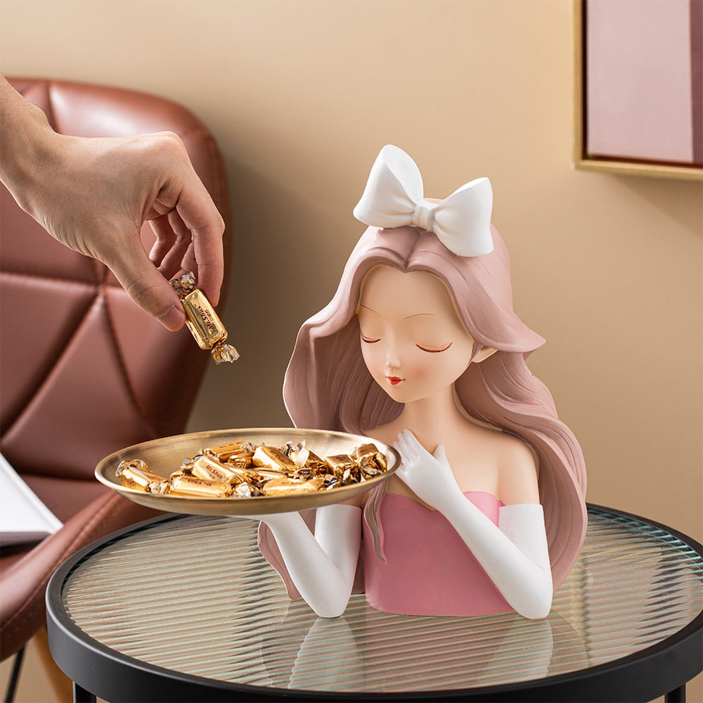 Nordic Princess Tray Statues Decoration | COOLCrown Store